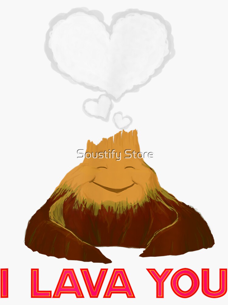 "I Lava You" Sticker for Sale by najmatayib | Redbubble