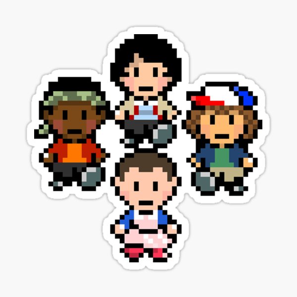 "Pixel Stranger Things Characters" Sticker for Sale by Ambilart1 ...
