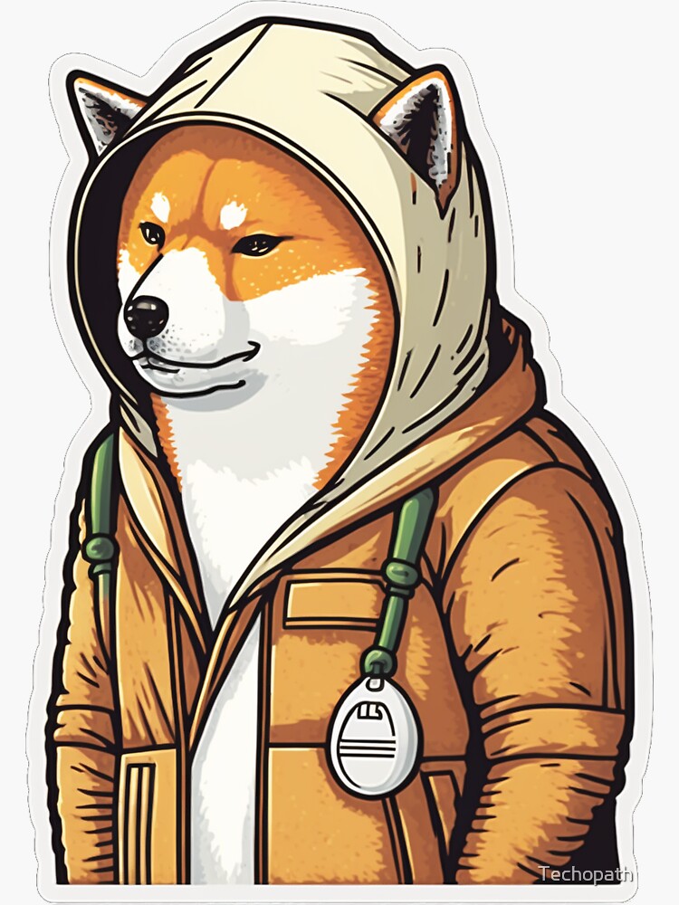 "Shiba Inu / Hoodie and Jacket" Sticker for Sale by Techopath | Redbubble