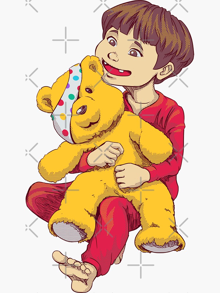 "Pudsey bear face" Sticker for Sale by RafaelLima7 | Redbubble