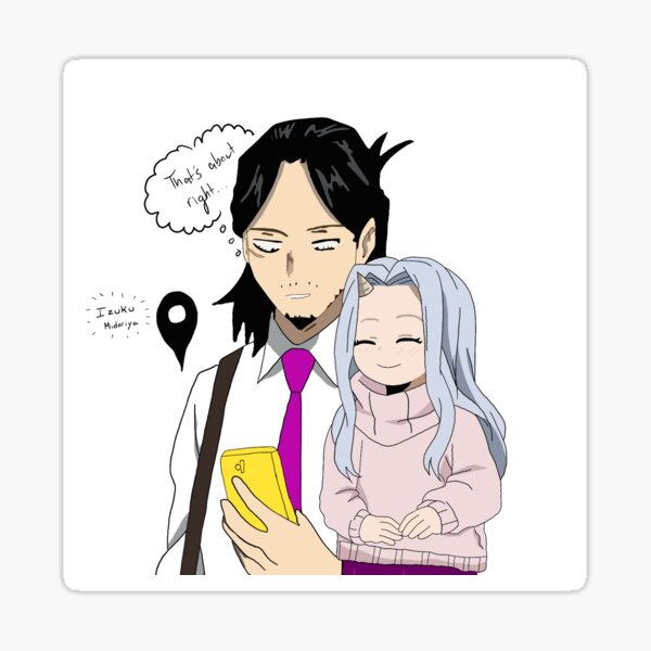 "Aizawa and Eri" Sticker for Sale by OdysseysMuse | Redbubble
