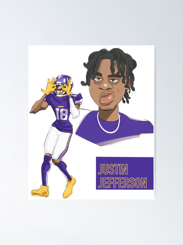 "Justin Jefferson Griddy Step" Poster for Sale by Febry-Art | Redbubble