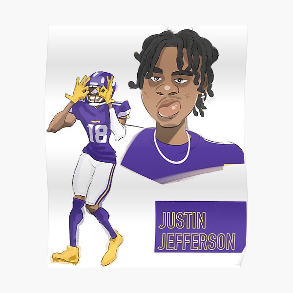 "Justin Jefferson Griddy Step" Poster for Sale by Febry-Art | Redbubble