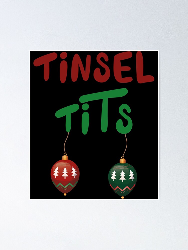 Jingle Balls Tinsel Tits Couples Christmas Matching Couple Poster For