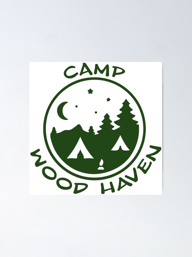 "Camp Wood Haven tree-line and tents" Poster for Sale by l-redfern ...