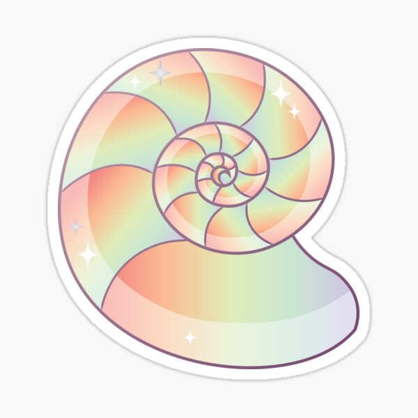 "Rainbow Nautilus Shell" Sticker for Sale by Gottalottarocks | Redbubble