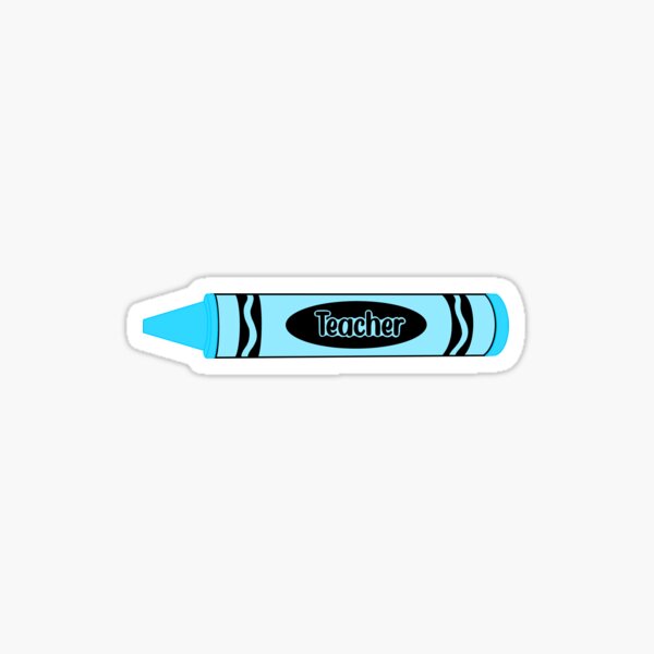 "Teacher crayon" Sticker for Sale by Janelleybean | Redbubble