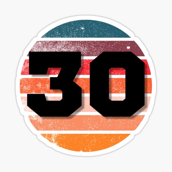 "30 Number Vintage Retro Sunset Thirty Years Old Men Women Birthday ...