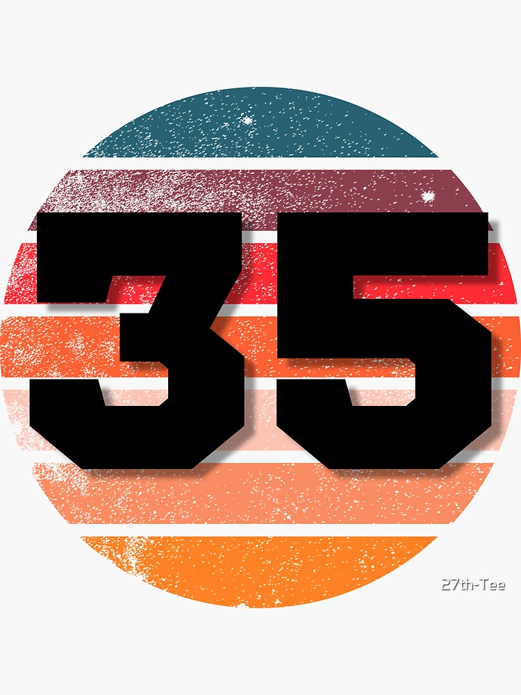 "35 Number Vintage Retro Sunset Thirty-five Years Old Men Women ...