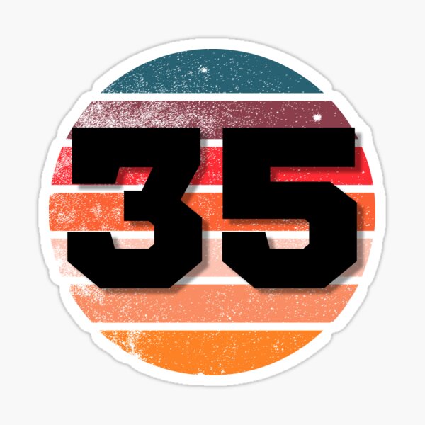 "35 Number Vintage Retro Sunset Thirty-five Years Old Men Women ...