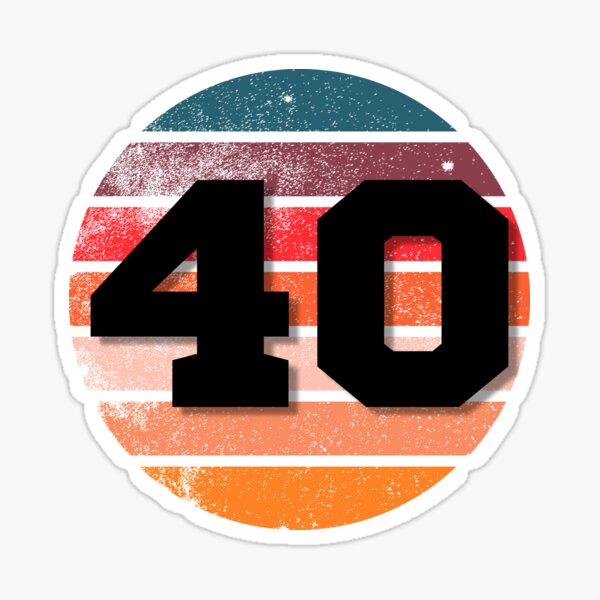 "40 Number Vintage Retro Sunset Forty Years Old Men Women Birthday ...