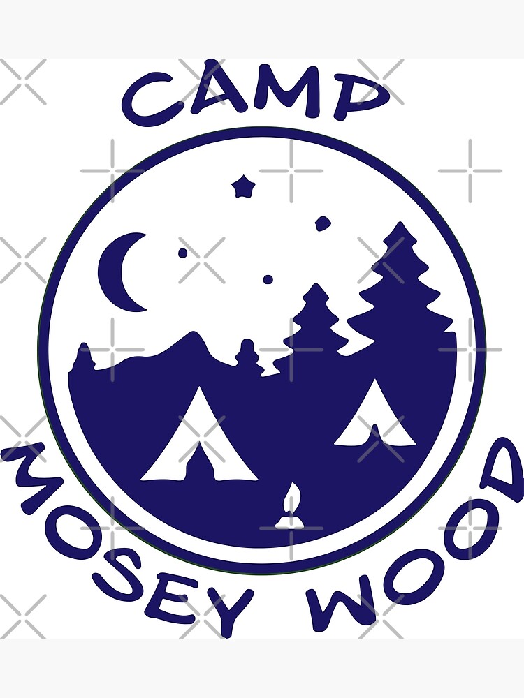 "Camp Mosey Wood trees and tents" Poster for Sale by l-redfern | Redbubble