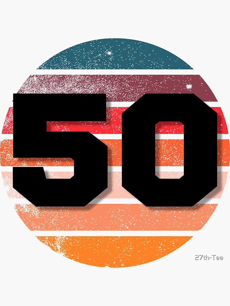 "50 Number Vintage Retro Sunset Fifty Years Old Men Women Birthday ...
