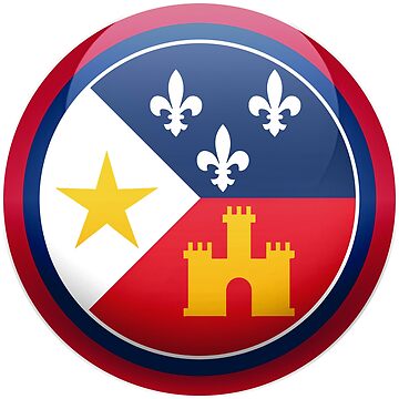 "Flag of Acadia- Cajun Roundel symbol design " Sticker for Sale by ...