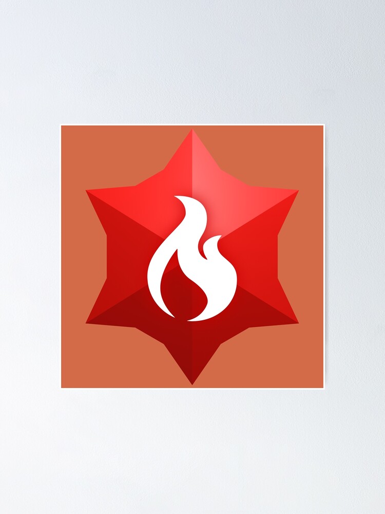 "Fire Tera Type Symbol" Poster for Sale by Biochao | Redbubble