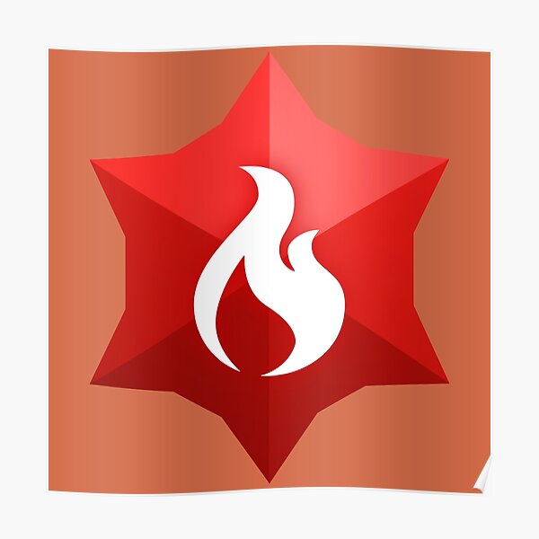 "Fire Tera Type Symbol" Poster for Sale by Biochao | Redbubble