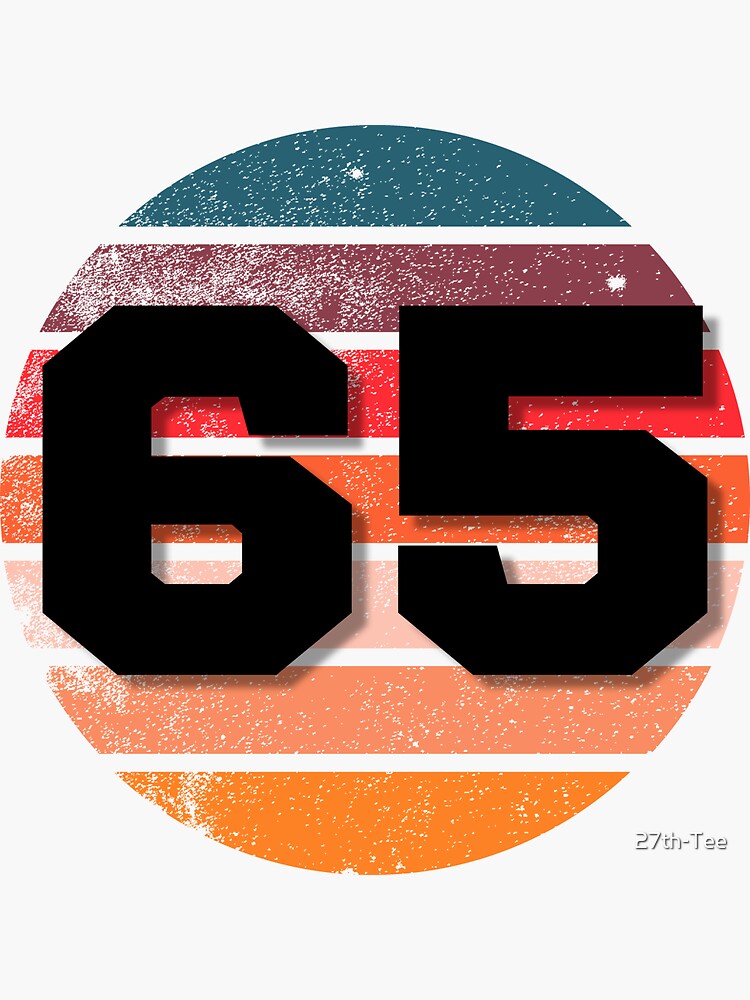 "65 Number Vintage Retro Sunset Sixty-five Years Old Men Women Birthday ...