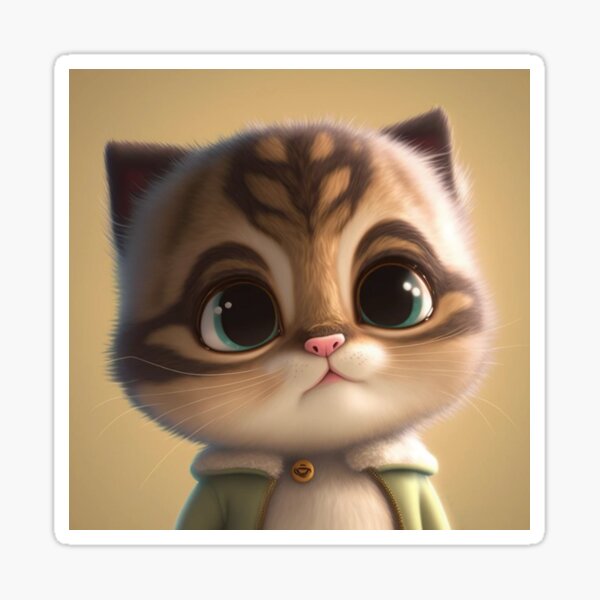 "Kitty Wearing A Knitted Jumper - Animated" Sticker for Sale by ...