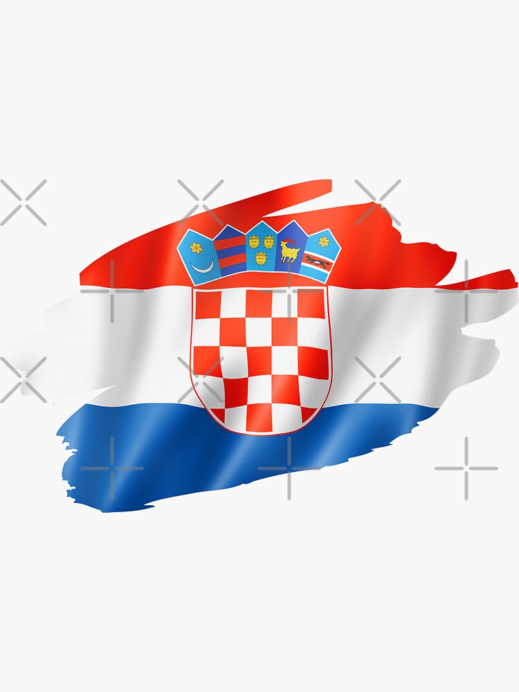 "Croatian Flag Brush style" Sticker for Sale by bramdwi | Redbubble