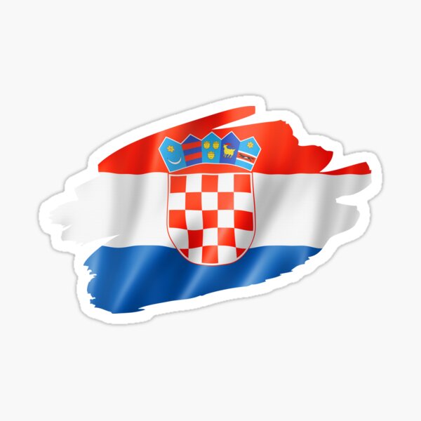 "Croatian Flag Brush style" Sticker for Sale by bramdwi | Redbubble