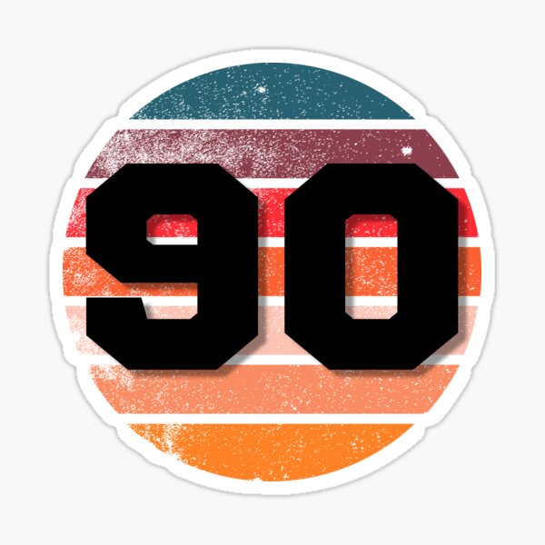 "90 Number Vintage Retro Sunset Ninety Years Old Men Women Birthday ...