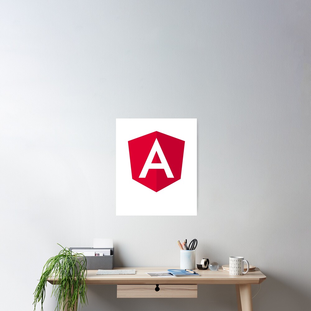 New Angular 5 Logo Js Javascript Developer Poster For Sale By Vladocar Redbubble
