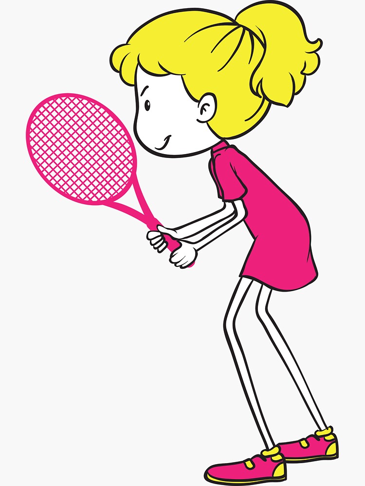 "tennis rackets and ball Stickers, tennis players Stickers" Sticker for ...