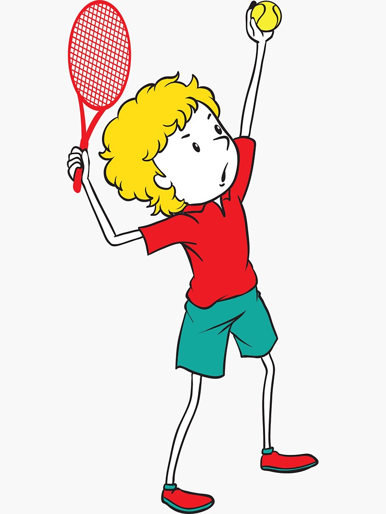 "tennis rackets and ball Stickers, tennis players Stickers,pickleball ...