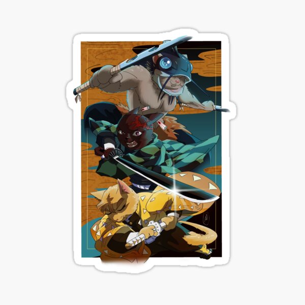 "Demon Mouse Slayer" Sticker for Sale by AbyssalCaseArt | Redbubble