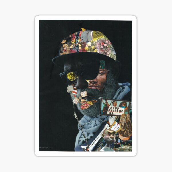 "Portrait of a Mxn" Sticker for Sale by MonsoonartsbyM | Redbubble