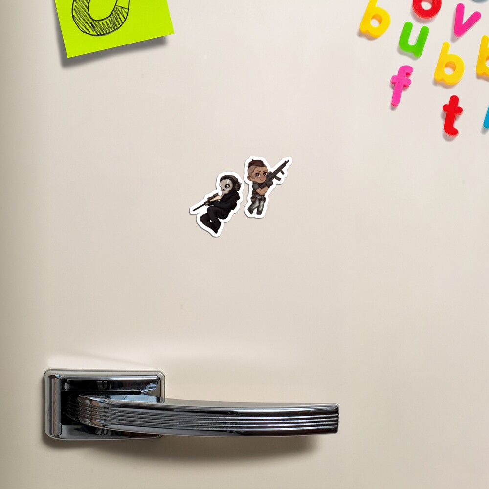 "Ghost and Soap Chibi" Sticker for Sale by zanukavat | Redbubble