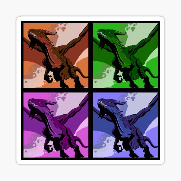"Dragons" Sticker for Sale by TheHawksAerie | Redbubble