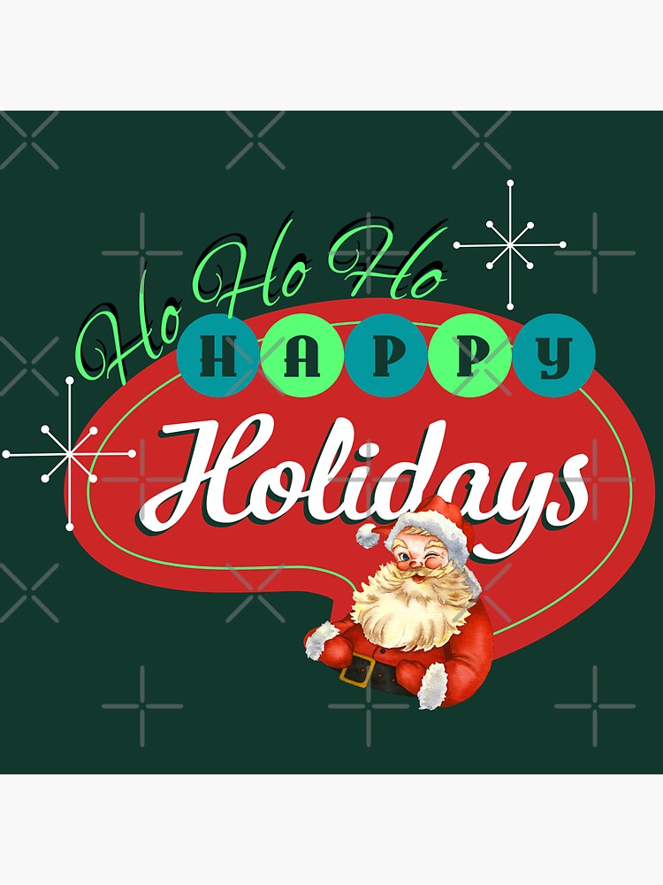 "Ho Ho Ho Happy Holidays" Sticker for Sale by Lovemountain | Redbubble