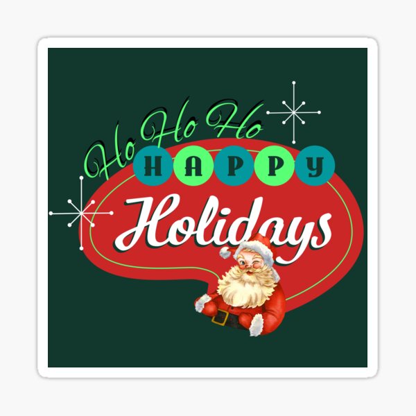 "Ho Ho Ho Happy Holidays" Sticker for Sale by Lovemountain | Redbubble