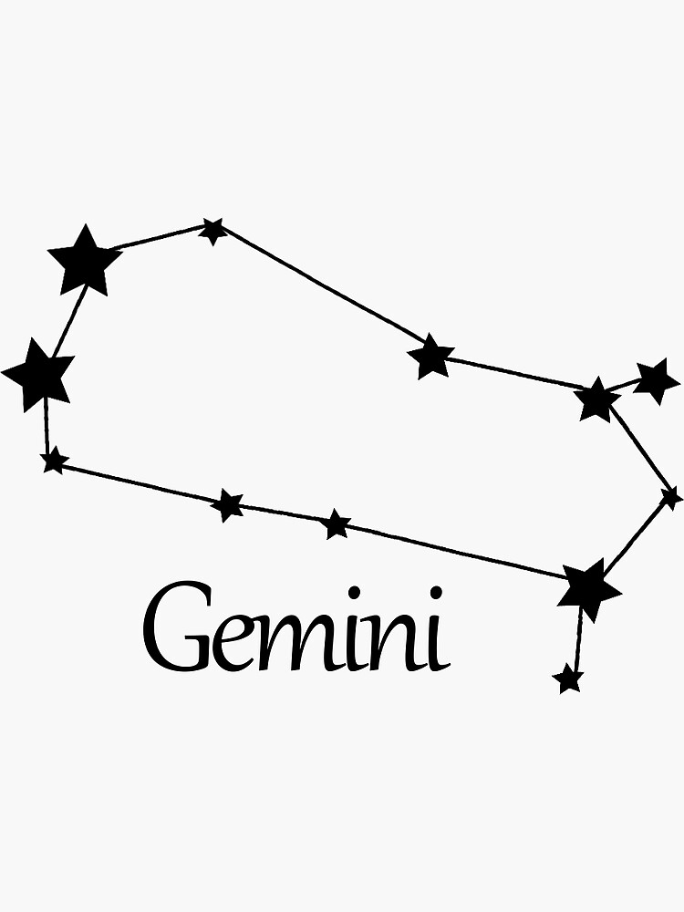 "Gemini Zodiac Constellation Sticker" Sticker for Sale by megans2000 ...