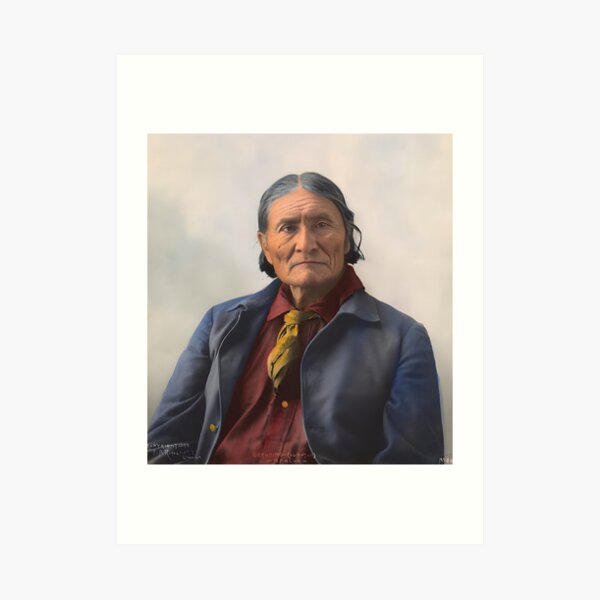 "Geronimo aka Guiyatle - Apache 1898 Colorized | Geronimo tribe native ...