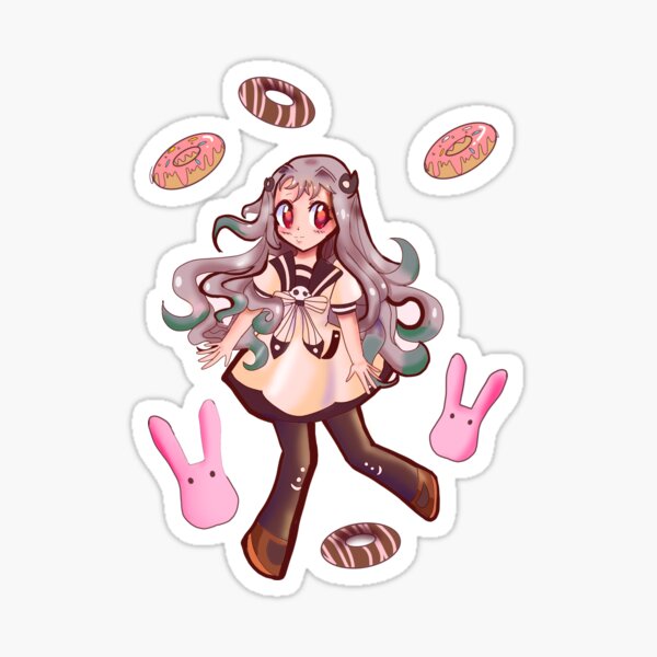 "Yashiro nene chibi with Mike and donut minis" Sticker for Sale by ...