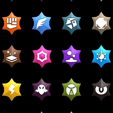 "Tera Type Icons" Poster for Sale by Biochao | Redbubble