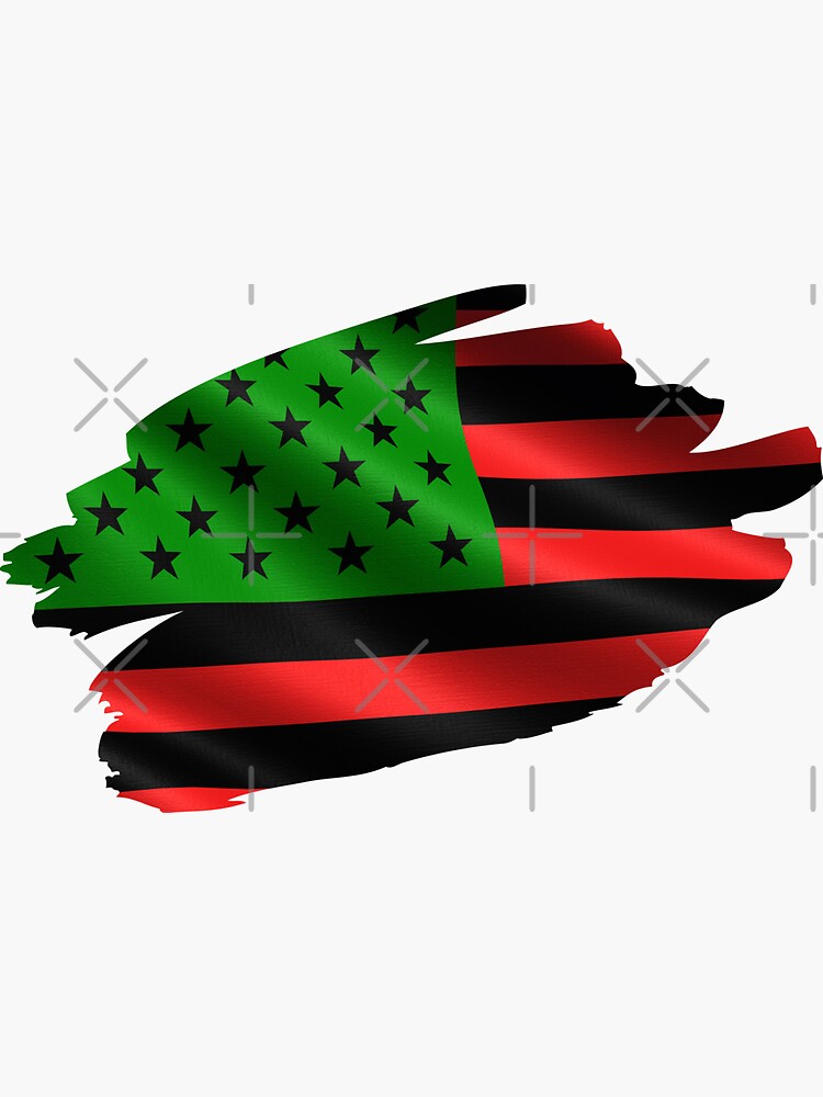 "African American Flag Brush style" Sticker for Sale by bramdwi | Redbubble