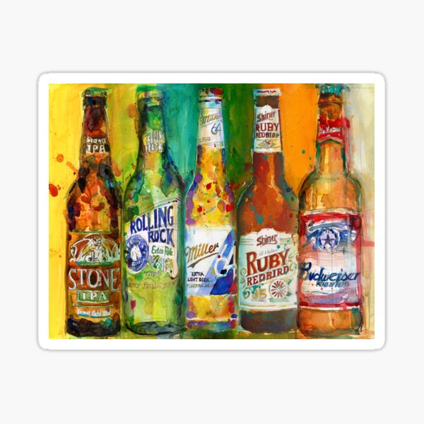 "Beer Gallery - College Restaurant bars" Sticker for Sale by dfrdesign ...