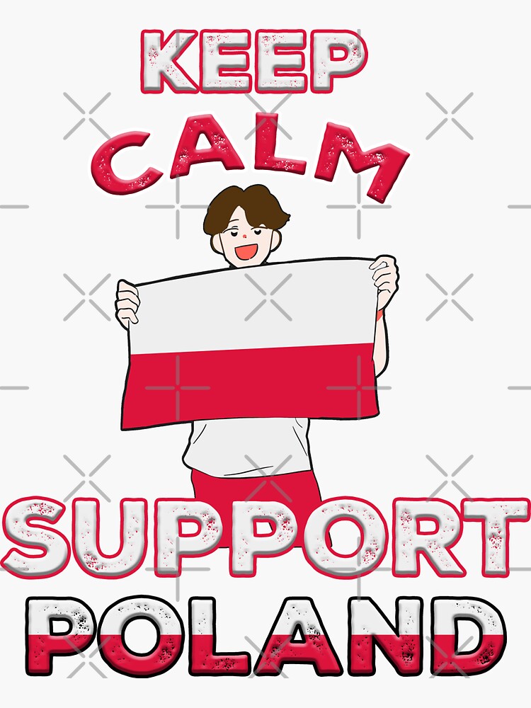 "Keep Calm Support Poland fan for World Cup 2022 " Sticker for Sale by ...