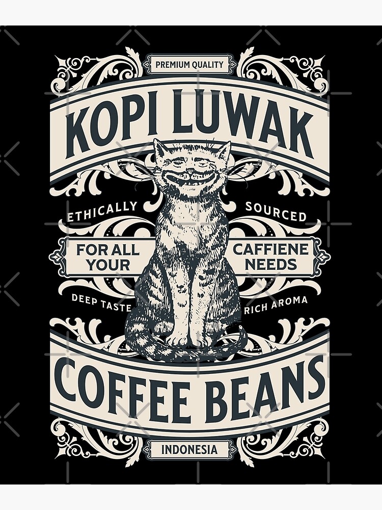 "Kopi Luwak Civet Cat Coffee Beans" Poster for Sale by brynscully ...