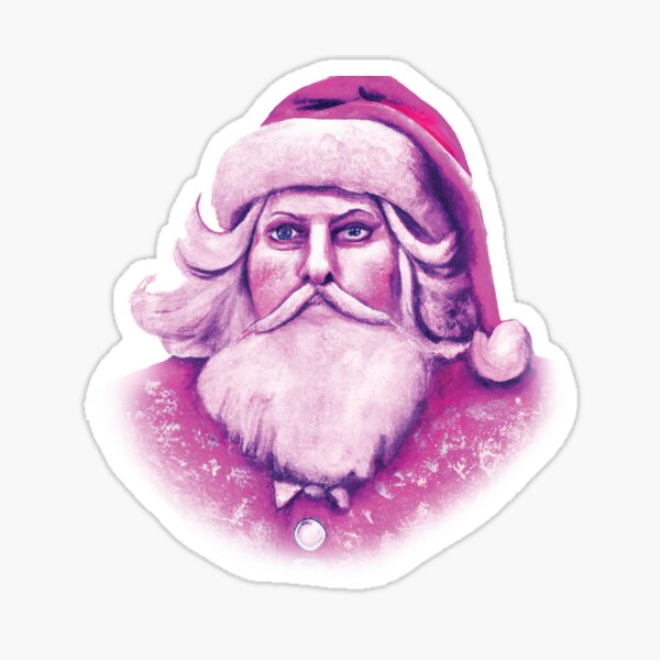 "Chad Retro Pink Santa" Sticker for Sale by JustTrending | Redbubble