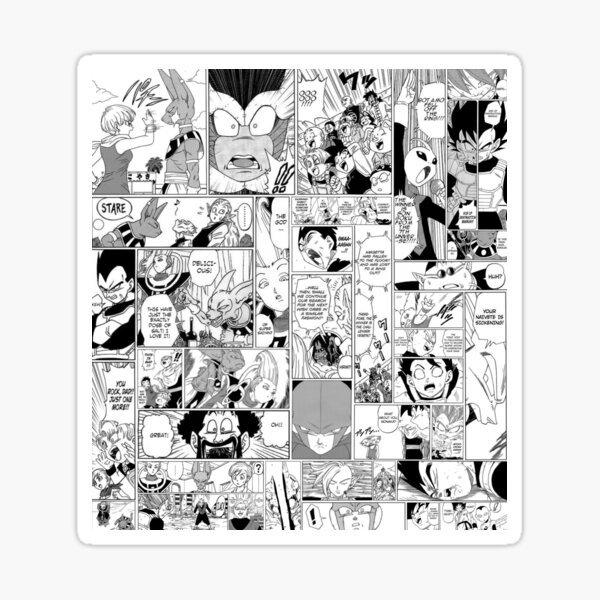 "Dragon Ball Super Manga Canvas" Sticker for Sale by Line-Works | Redbubble