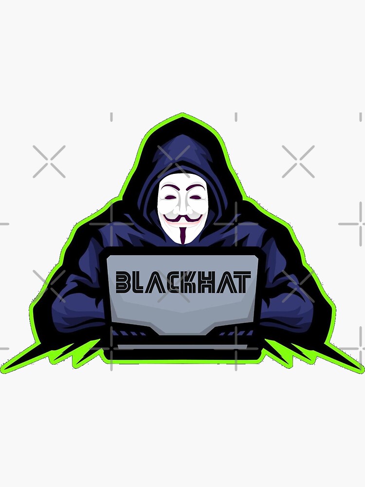 "BLACK HAT HACKER swag" Sticker for Sale by JungBodhi | Redbubble