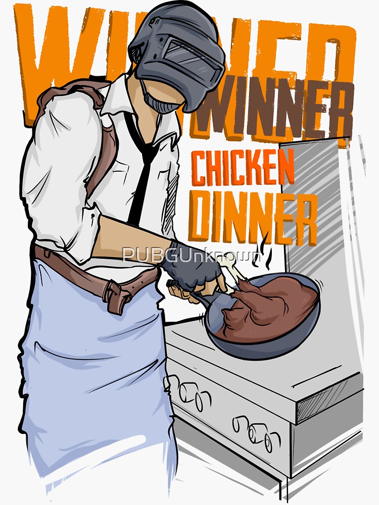 "PUBG - Winner, Winner Chicken Dinner Merchandise" Sticker for Sale by ...