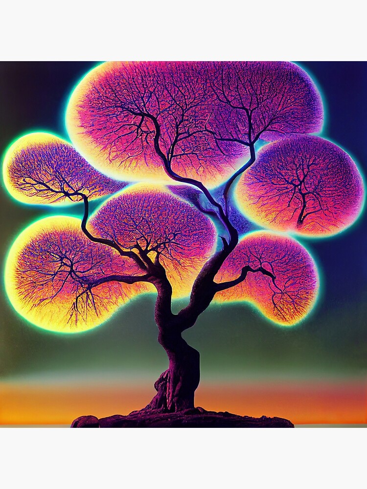 "Psychedelic Tree of Plasma Bubbles Pink Purple" Poster for Sale by ...