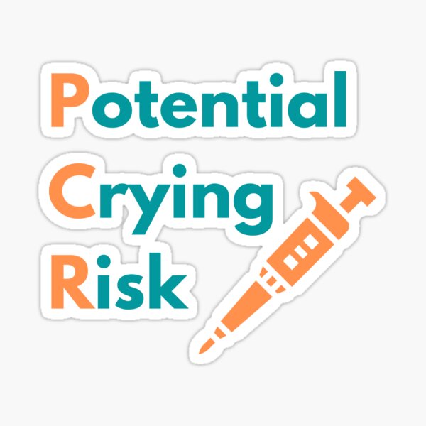 "PCR - Potential Crying Risk - Laboratory Humor" Sticker for Sale by ...