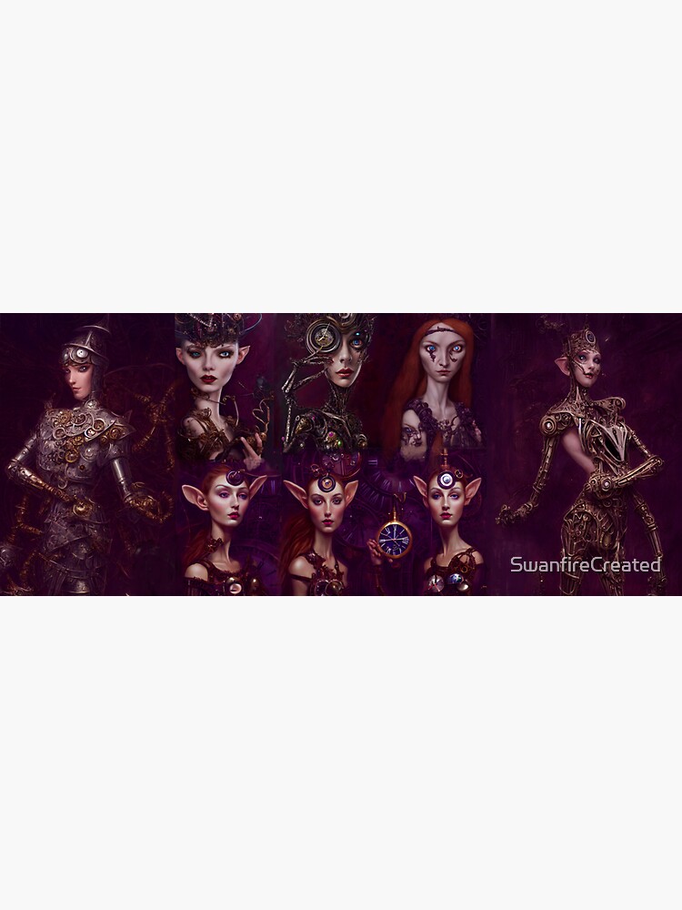 "The Royal court of Aeterna, Queen of Clockwork Elves" Sticker for Sale ...