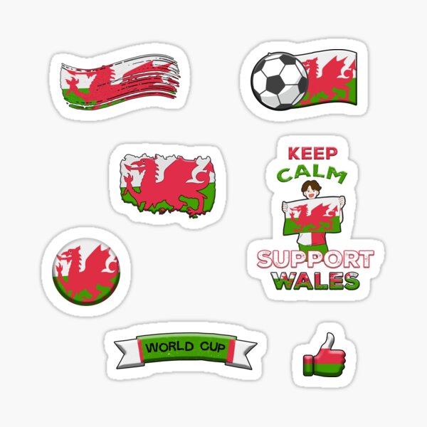 "Wales Fan Support For World Cup Stickers Pack" Sticker for Sale by ...